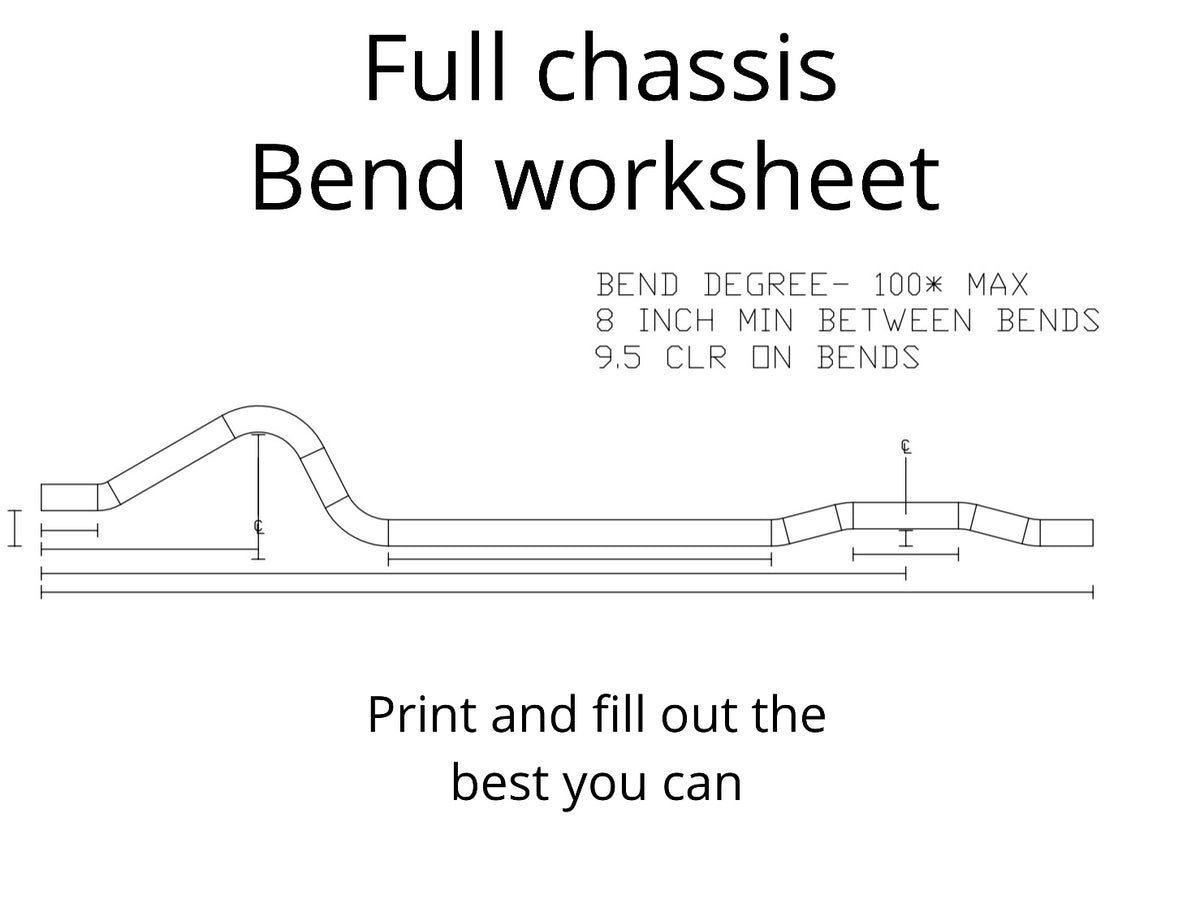 Bend work sheet – Cornfield customs